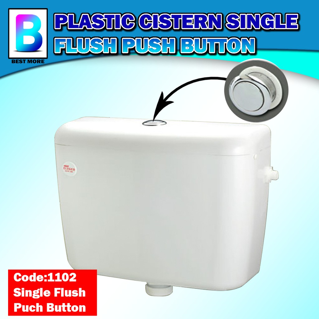 TECHPLAS Single Flush Push Button Plastic Cistern | Shopee Malaysia
