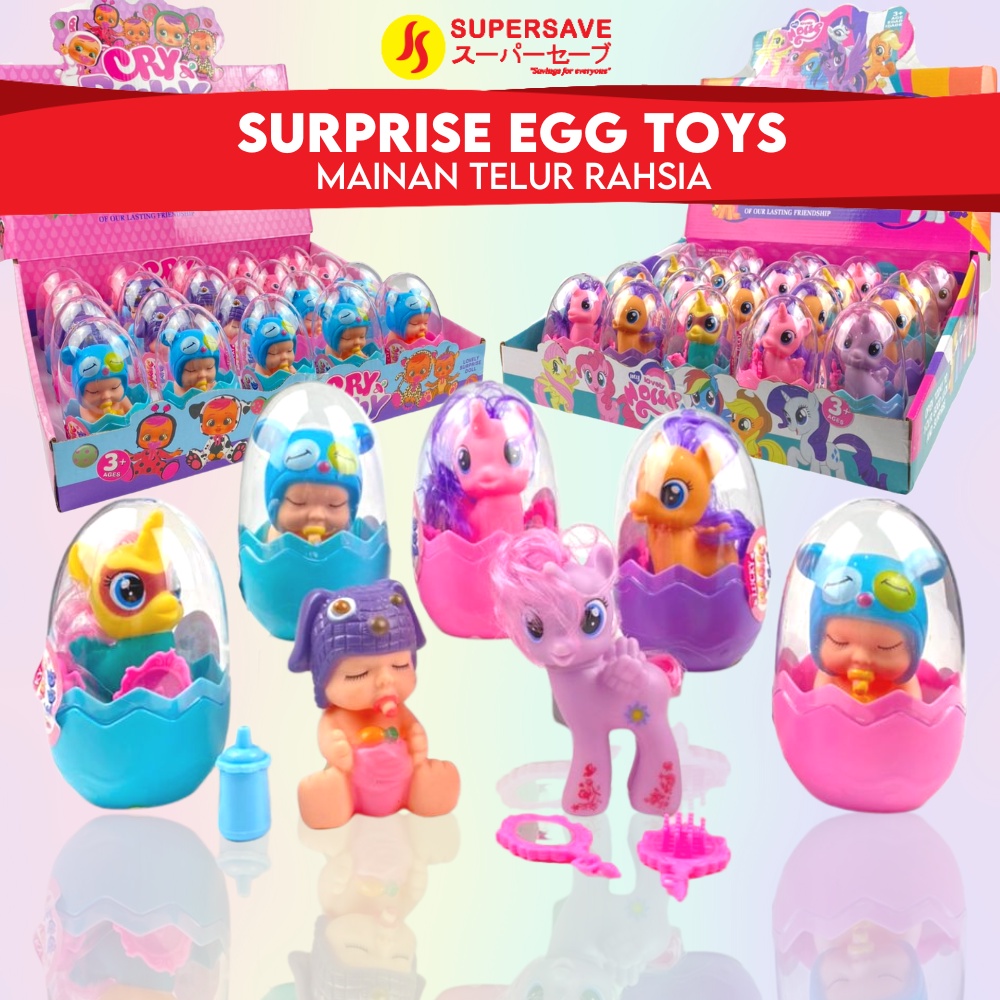 SUPERSAVE Surprise Egg Toys Capsule Ball Gift Kids Magic Figures Cake ...