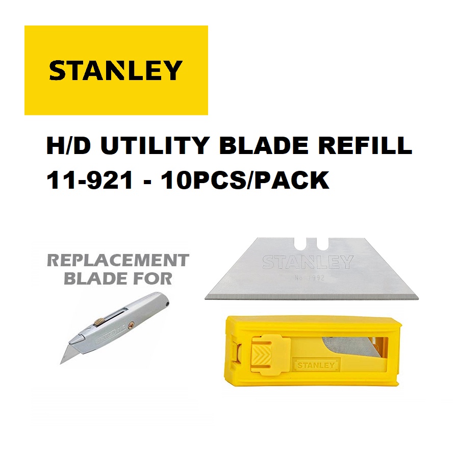 STANLEY H/D UTILITY BLADE REFILL - 11-921H - (10PCS/PACK) | Shopee Malaysia