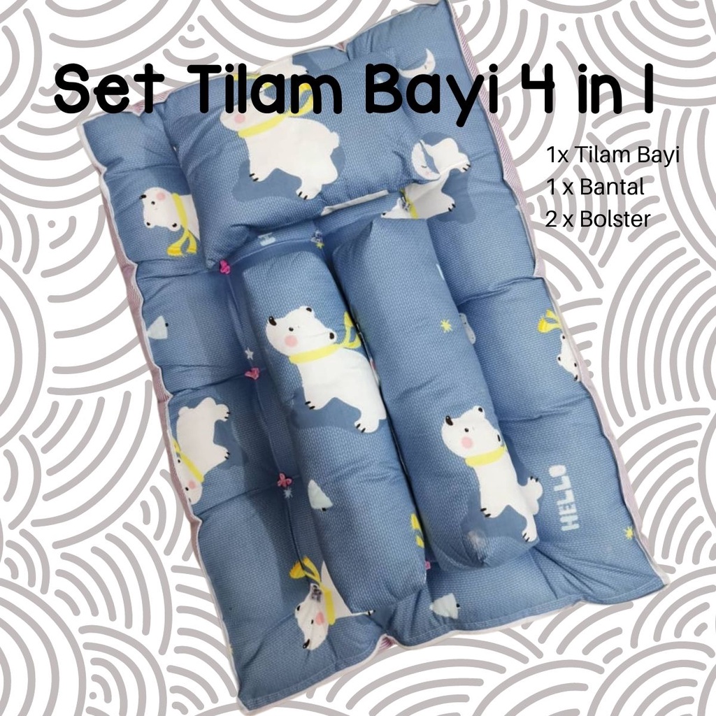 TILAM BAYI NEWBORN 4IN1 SAIZ BESAR TILAM BABY TEBAL DAN GEBU ILAM BABY ...