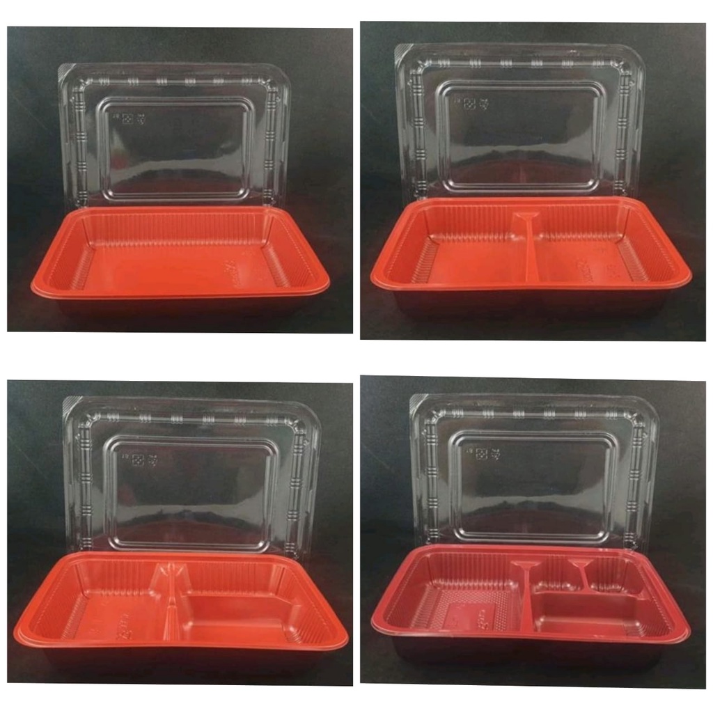 BENXON BT4/3/2/1 Compartment Lunch Box with Lid 50set+/- PP Plastic ...