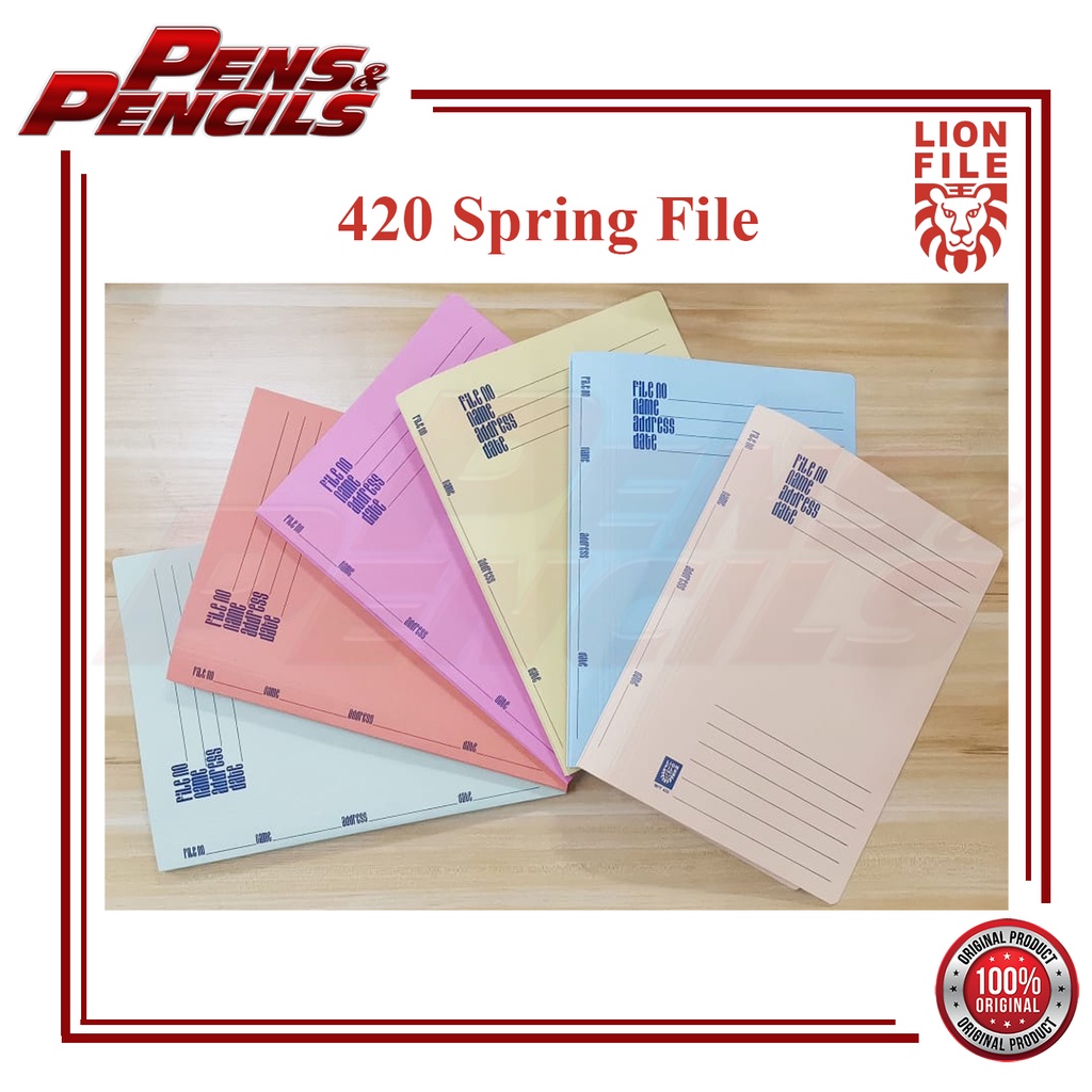 Lion MFF 420 Manila Flat Spring File 420gsm (MFF420) | Shopee Malaysia