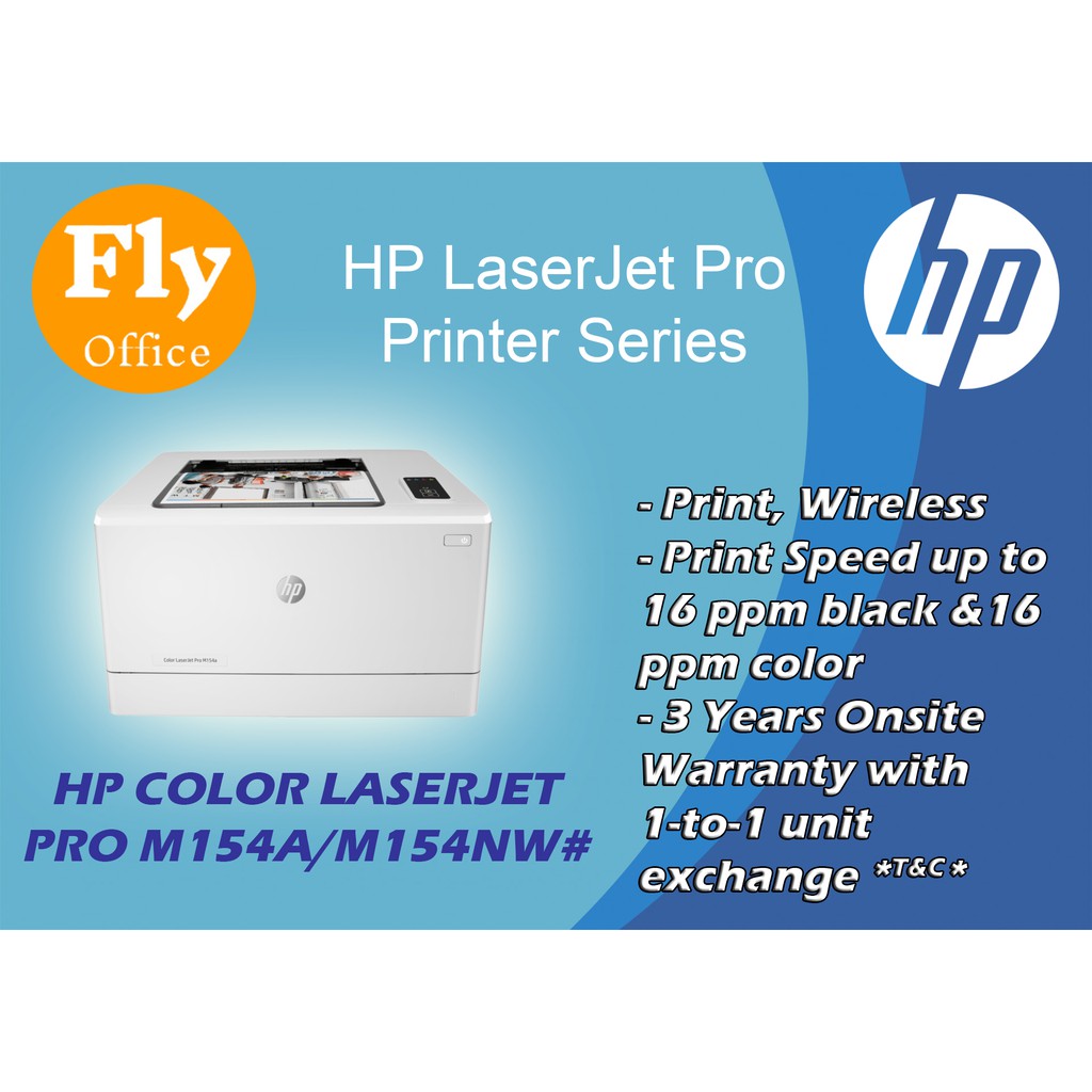 HP Color LaserJet Pro M154nw Printer ( Printing Only, Wireless Direct ...
