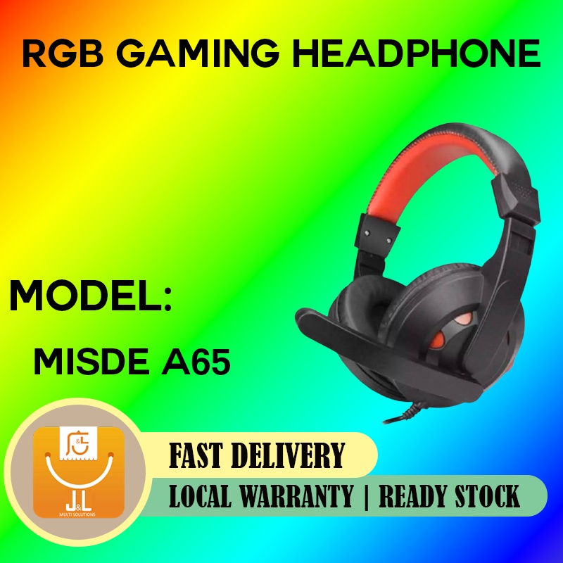 [ Ready Stock ] Misde A65 Gaming Headphones with Mic and Led Light ...