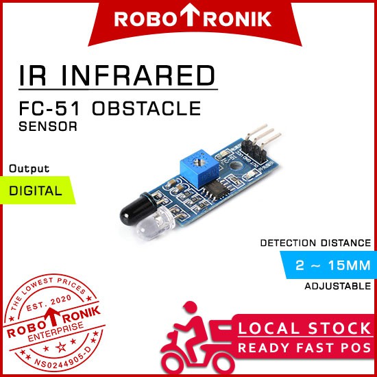FC-51 IR Infrared (2 - 15cm) Obstacle Detaction Sensor Module FC51 ... FC-51 IR Infrared (2 - 15cm) Obstacle Detaction Sensor Module FC51 ...