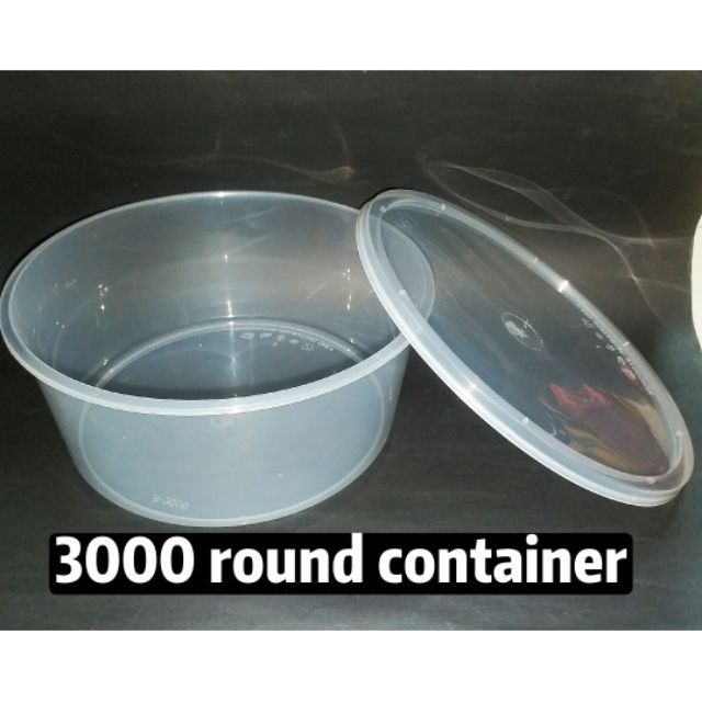 A3000 Round Container /Bekas bahulu/ Disposable Plastic Food Container ...