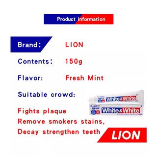 [READY STOCK] LION White & White Toothpaste 150g | Shopee Malaysia