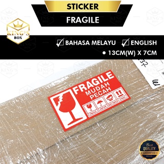 MUDAH PECAH Fragile Sticker Label Caution Sticker Handle With Care ...