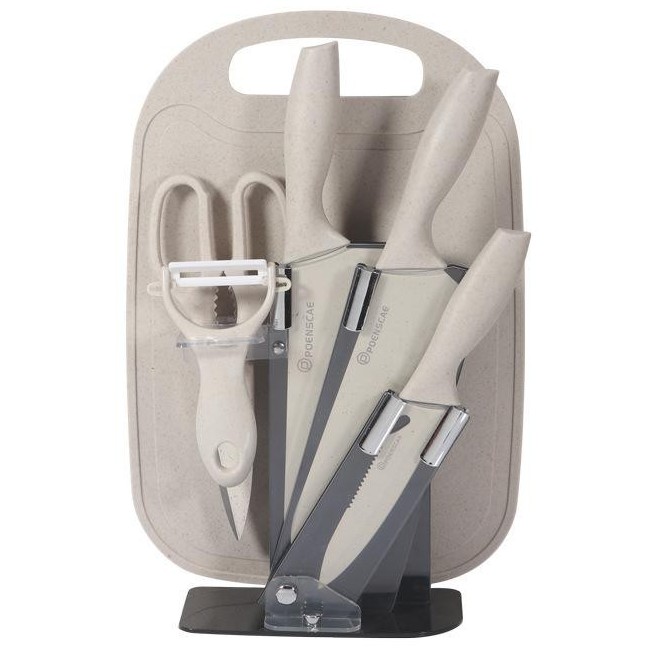 Readystock Kitchen Knife Set 5in1 7in1 Set Pisau Viral Kitchen Knife ...