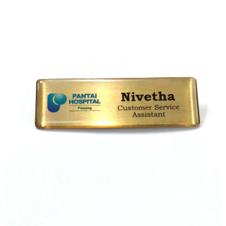EPOXY Name tag Metal (Gold/ Silver) Name Tag | Shopee Malaysia