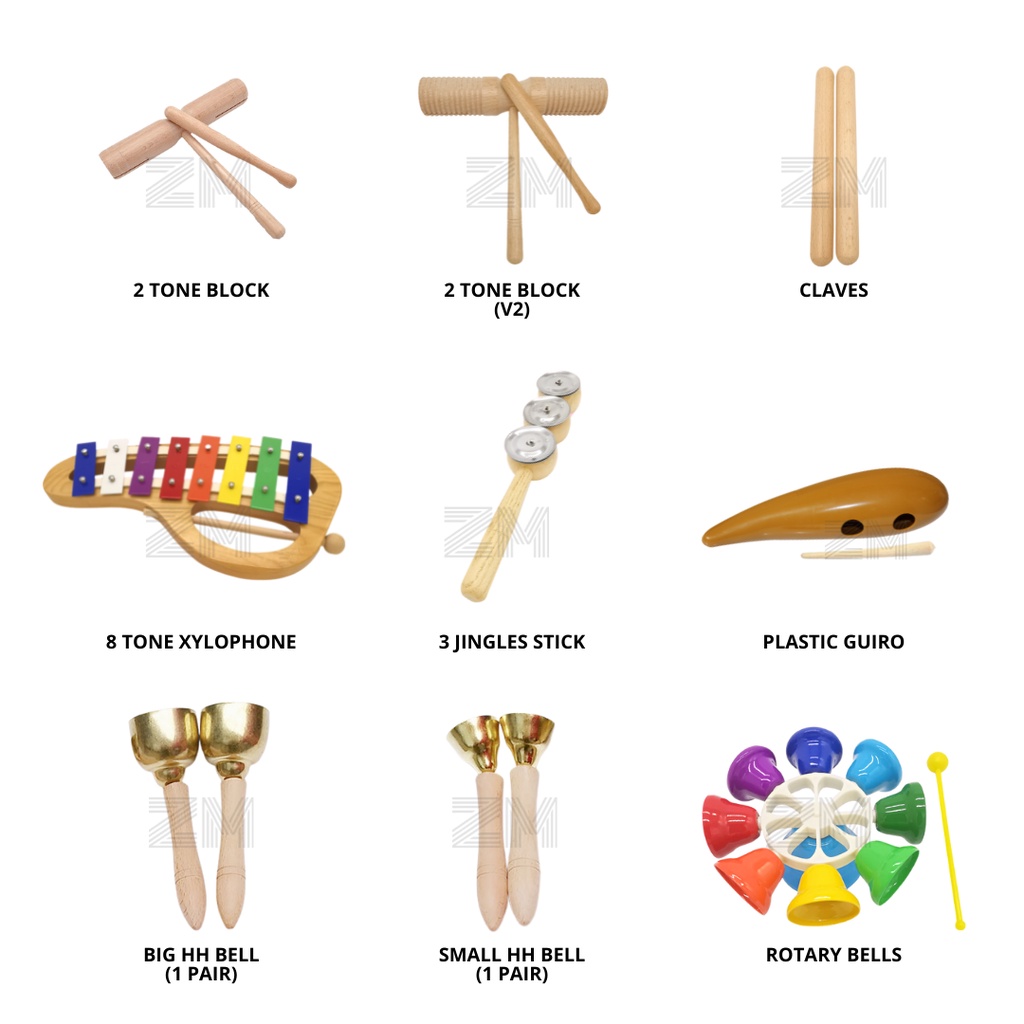 Alat Muzik Educational Music Wood Percussion Kids Orff Instrument ...