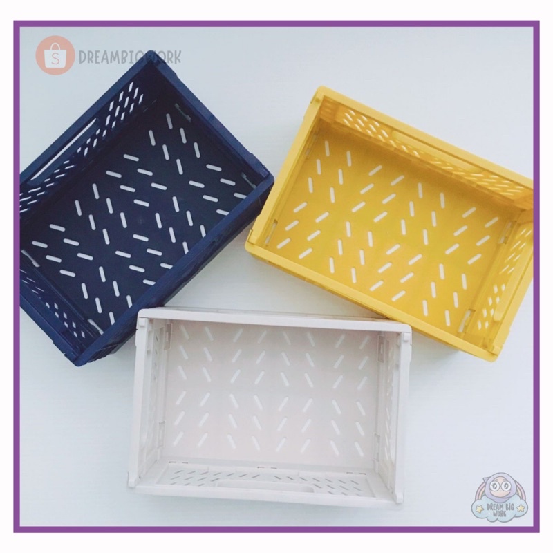 [READY STOCK] COLLAPSIBLE FOLDABLE STACKABLE CRATES ORGANIZER BASKET ...