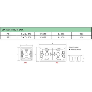 PVC Partition Box 3x3 3x7 /Single Gang Partition Box For Electric ...