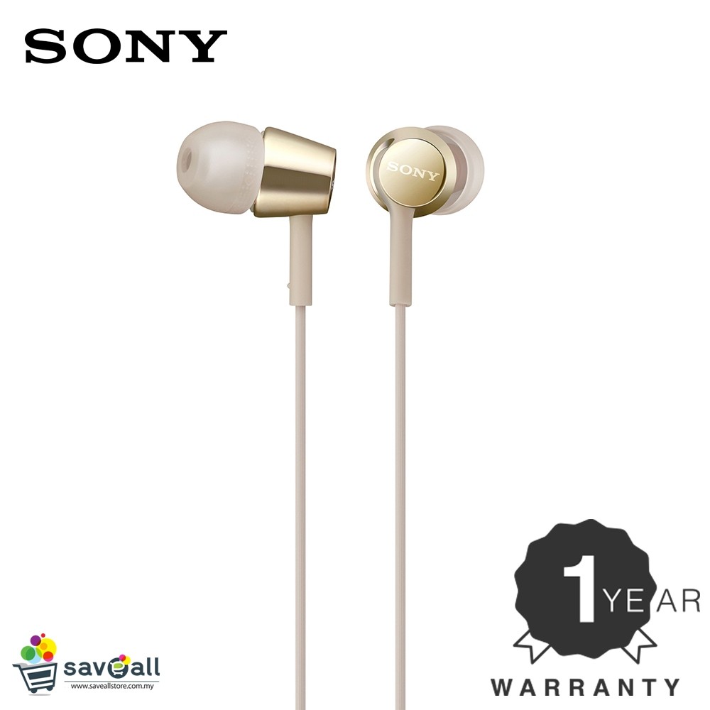 Sony MDR-EX155AP In-ear Headphones Gold (1 Year Warranty) | Shopee Malaysia