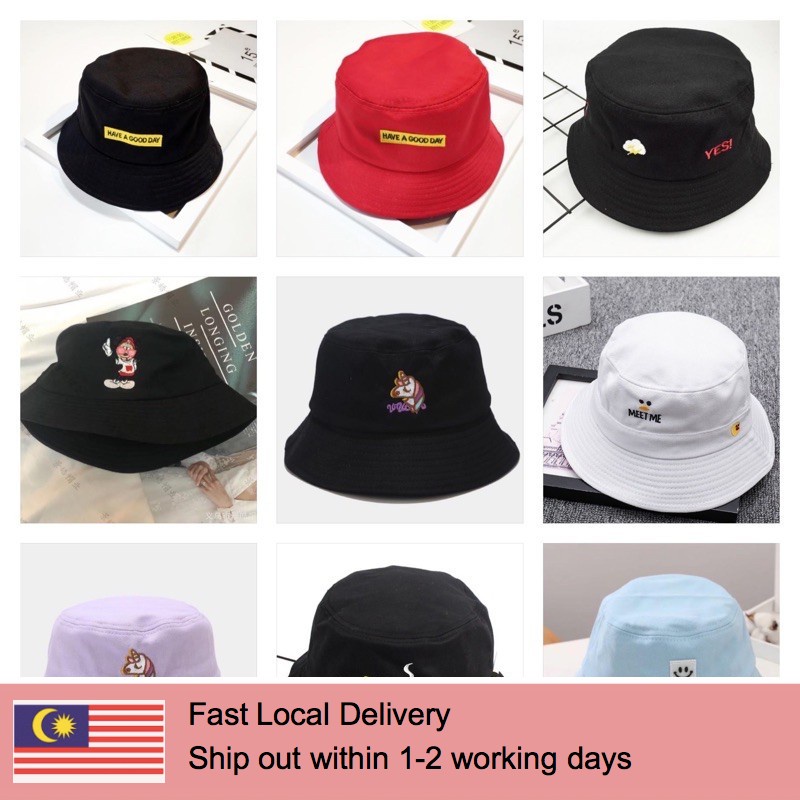 Bucket hat trendy and fashion | Shopee Malaysia
