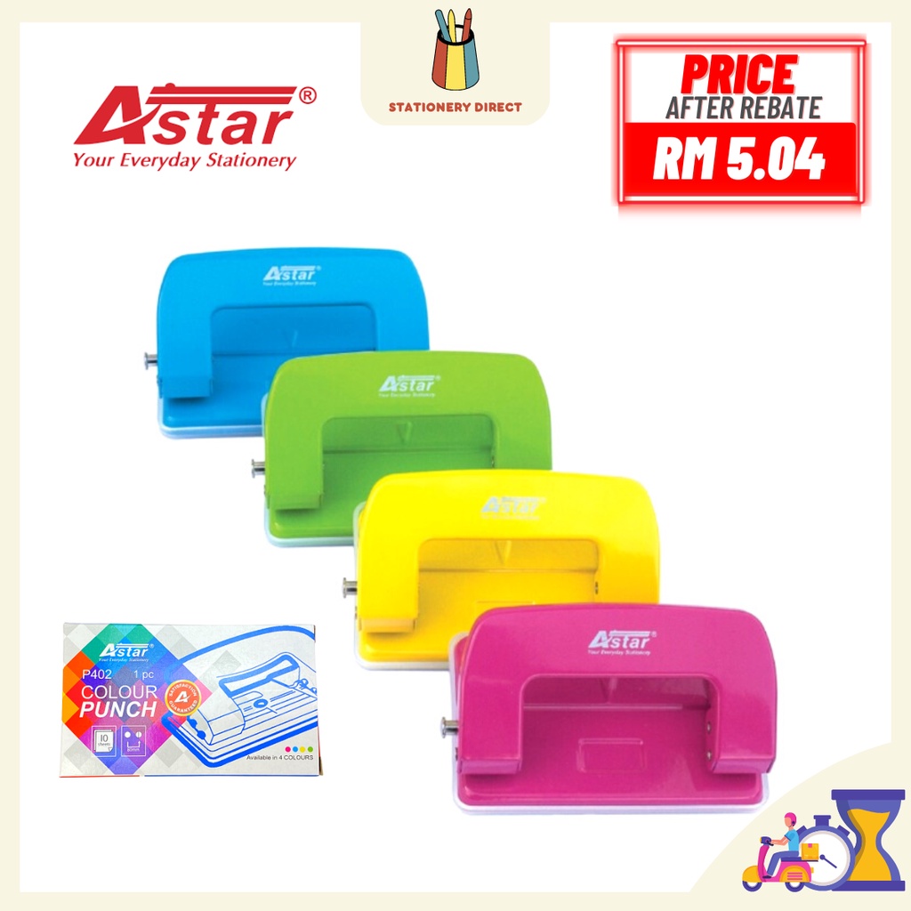 Astar P402 Two Holes Punch / Paper Punch / Penebuk Lubang Kertas ...