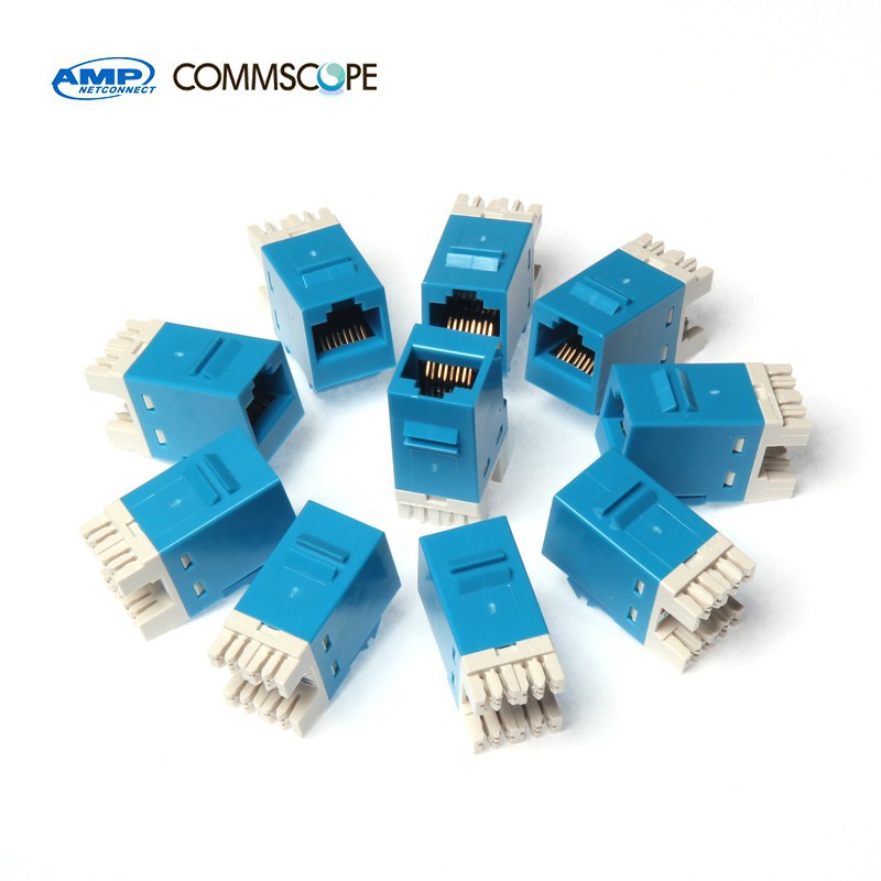 Commscope RJ45 Cat6 keystone Jack / Modular Jack ( BLUE ) | Shopee Malaysia
