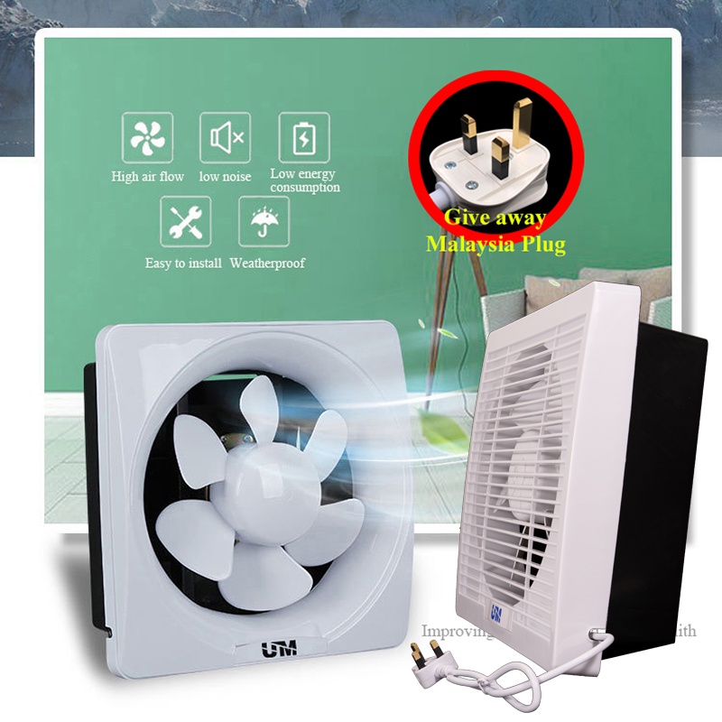 UM 6''8''10''12 inch shutter exhaust fan ventilation fan kipas ekzos ...