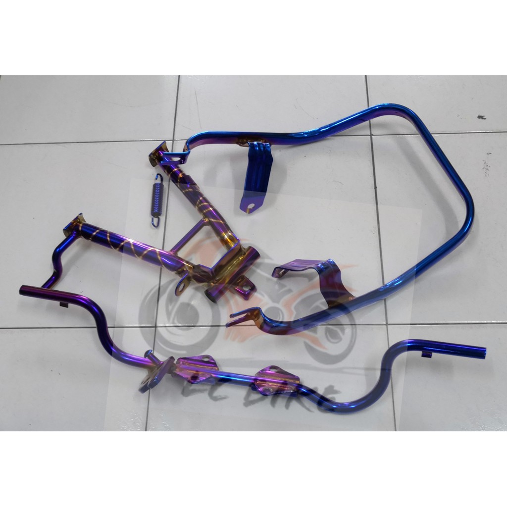 EX5 DREAM MAIN STAND DOUBLE STAND TITANIUM SPRING seat bar Pemegang ...