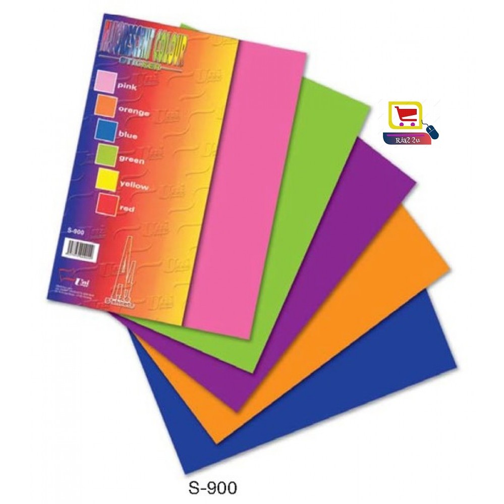 FLUORESCENT COLOUR STICKER A4 PAPER (S-900) | Shopee Malaysia