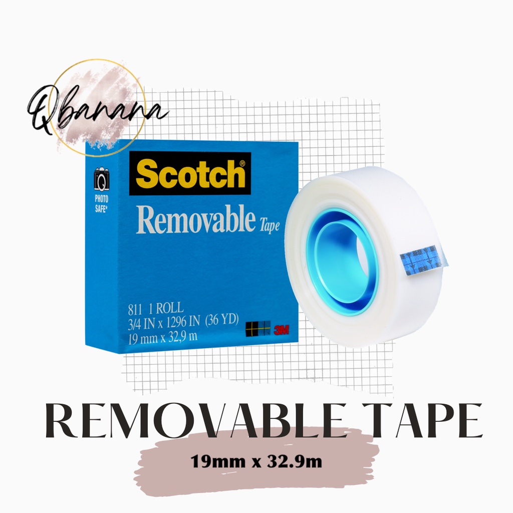 3M Scotch 811 Removable Tape - Matte Finish (19mm x 32.9m) | Shopee ...
