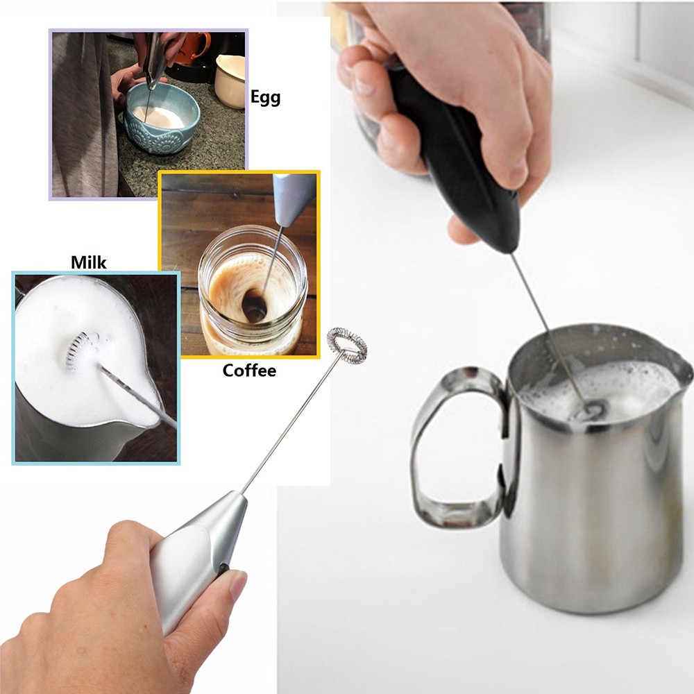 Electric Milk Frother Drink Foamer Whisk Mixer Stirrer Coffee Eggbeater ...