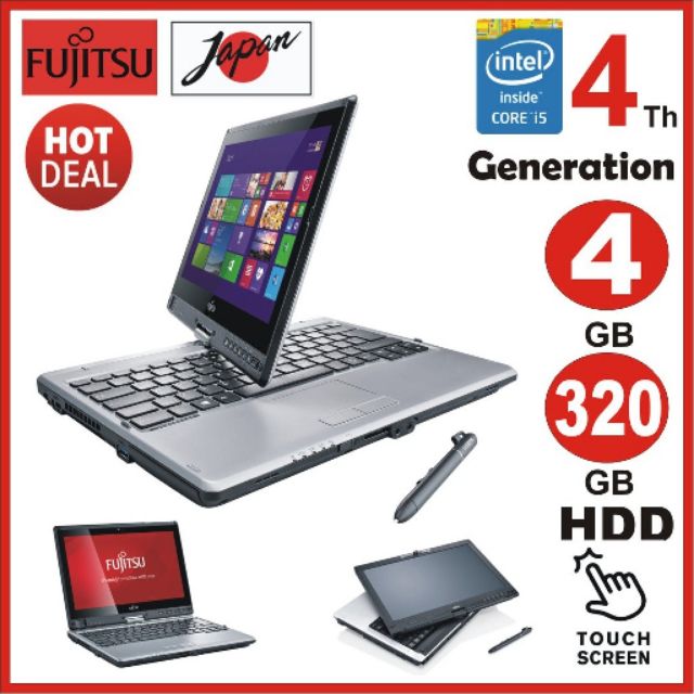 LAPTOP FUJITSU T734 2 IN 1 CORE I5 4TH GEN ( TOUCH SCREEN + SCREEN ...