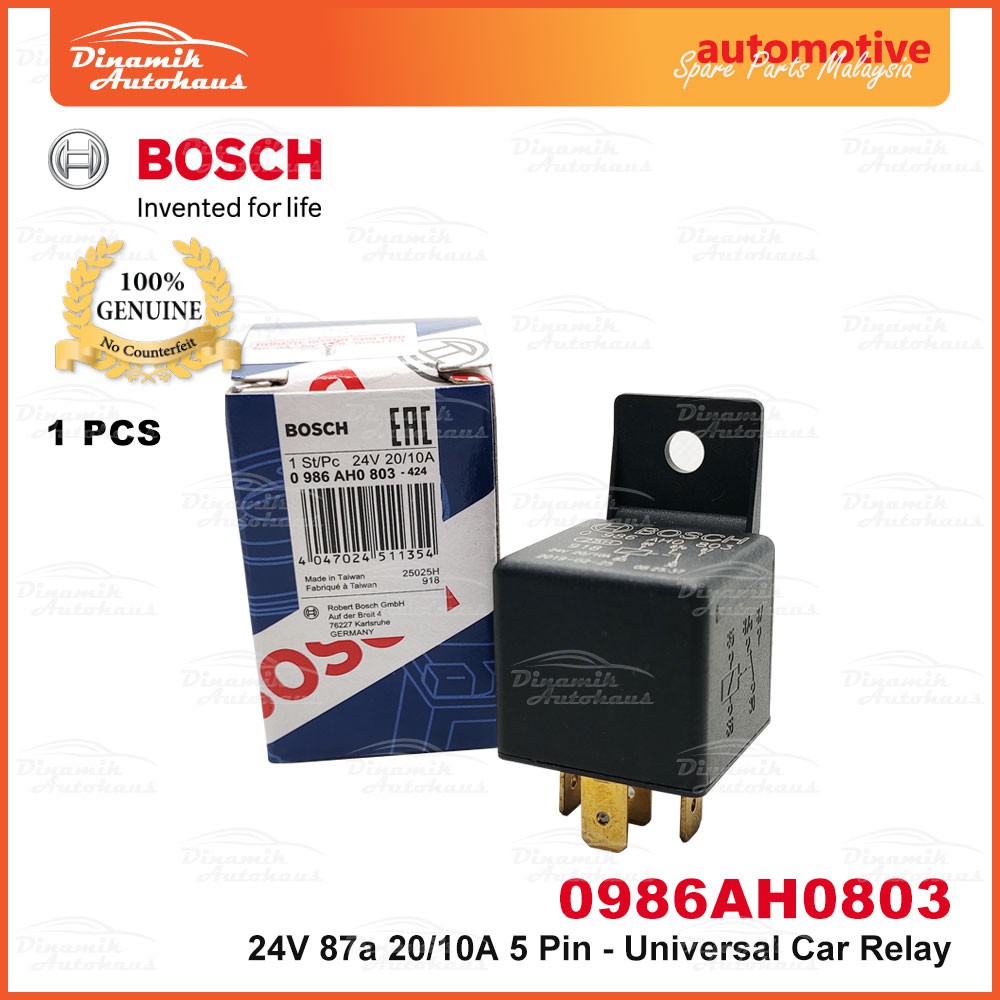 Bosch Universal Relay 5 Pin 87A 24v 20/10A For Lorry & Truck- Bosch 87A Automotive Relay ...