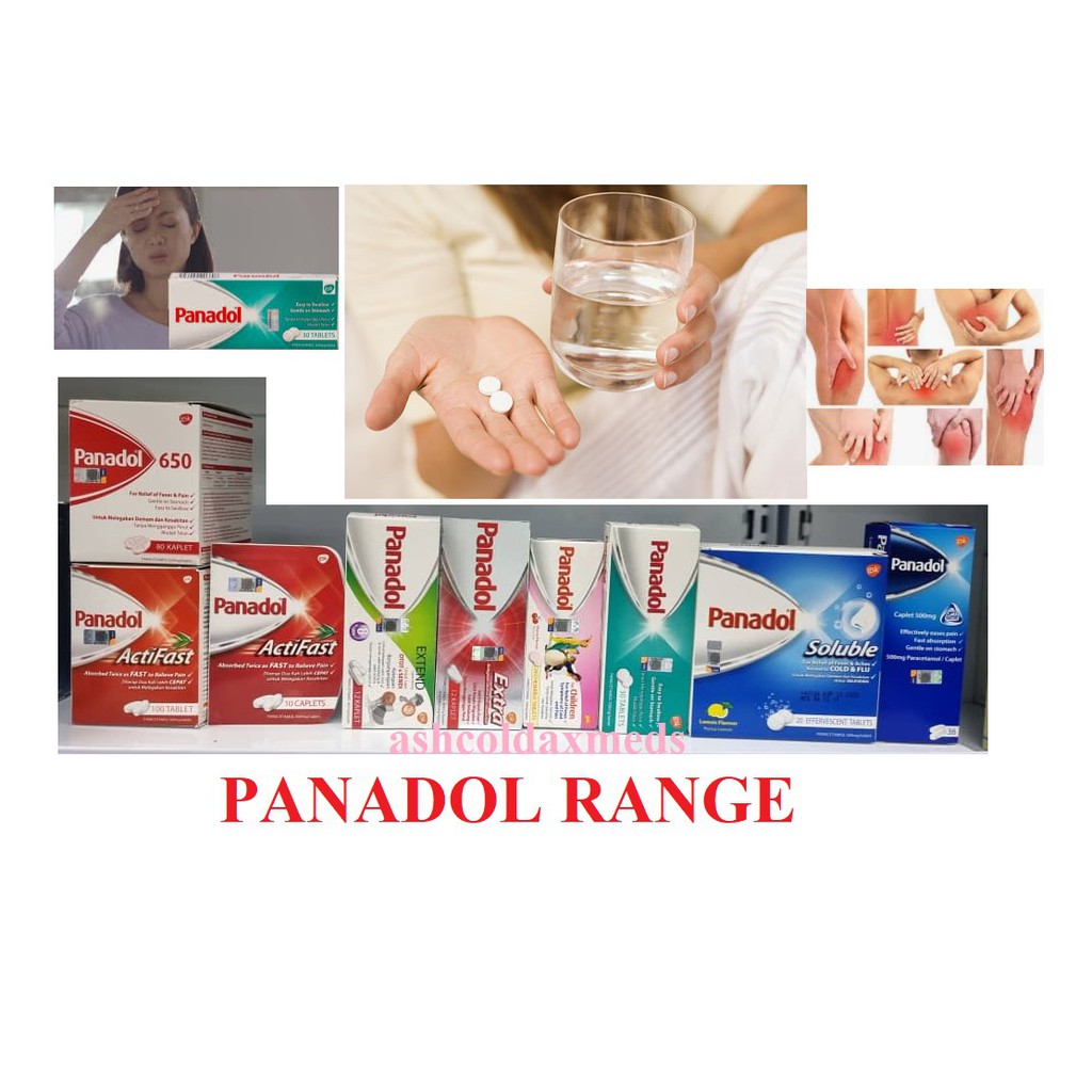 Panadol Regular / 650mg / ActiFast / Extend / Extra / Optizorb ...