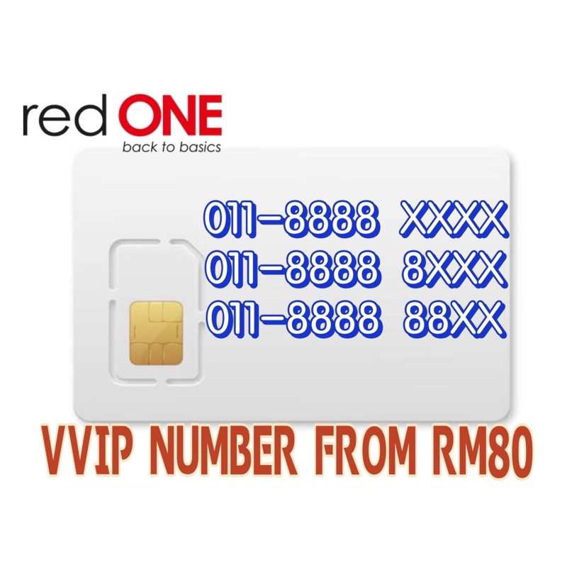 REDONE VVIP PREMIUM NUMBER 8888 LUCKY NUMBER SIM | Shopee Malaysia