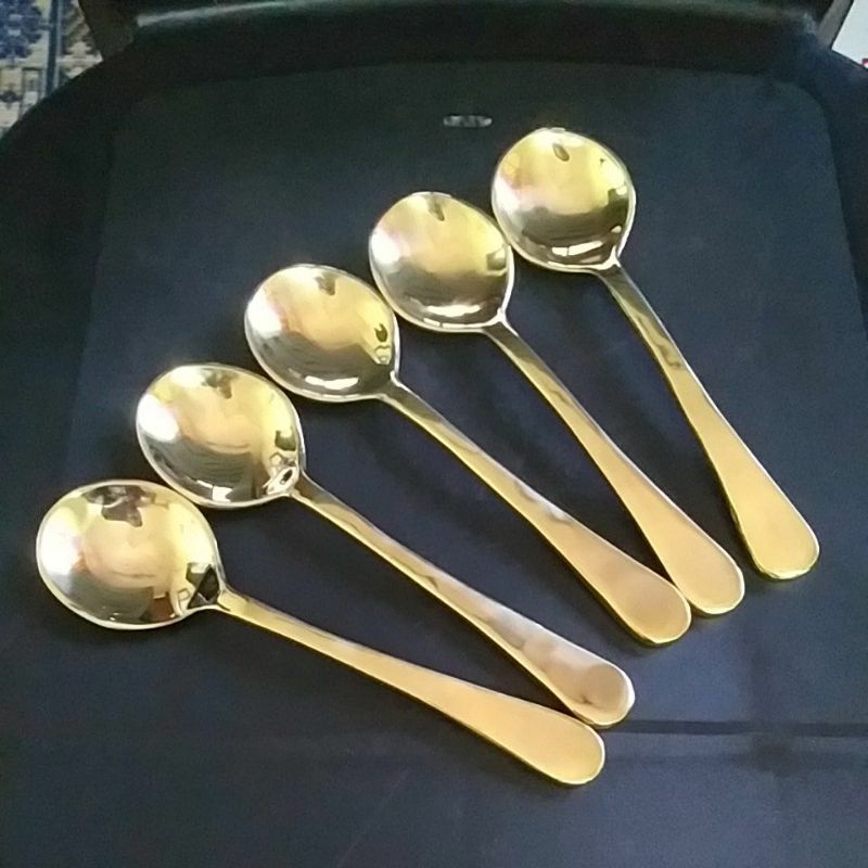 Sudu sup tembaga kuning brass Terengganu buatan tangan. | Shopee Malaysia