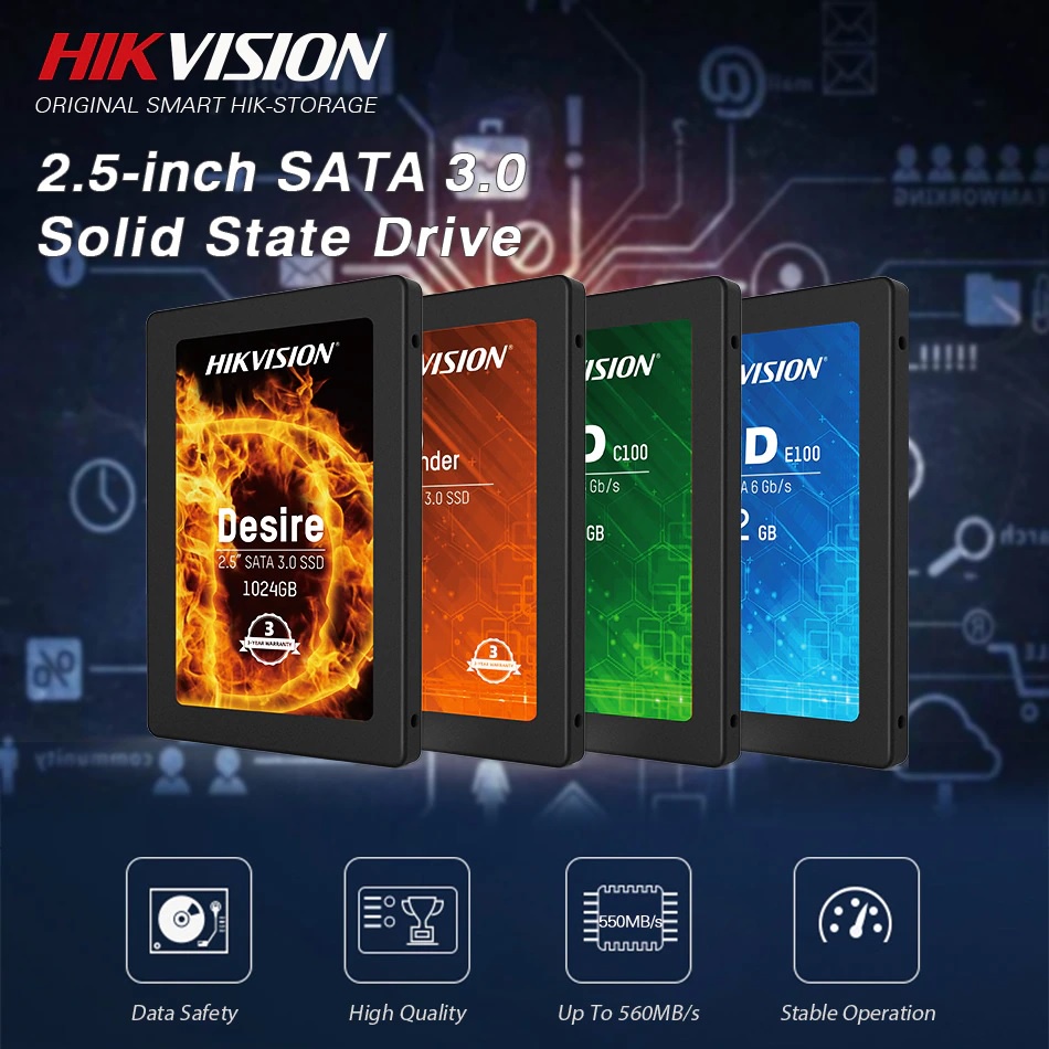 HIKVISION C100 E100 120GB / 240GB / DESIRE 512GB 2.5" SATA SSD SOLID ...