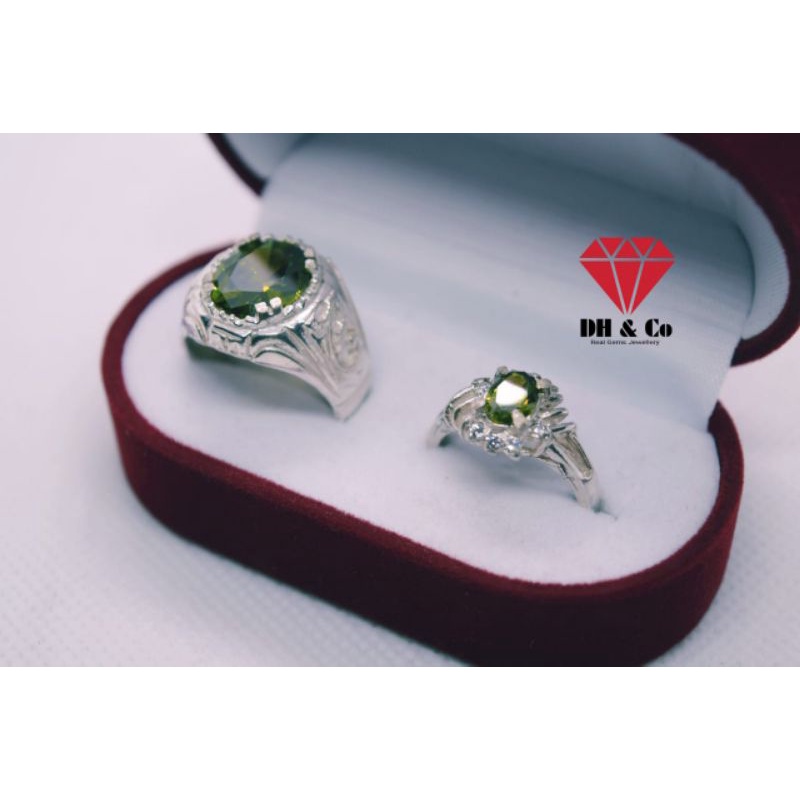 Set Coupleset Nikah Silver 925 Permata Serai Zirconia Shopee Malaysia
