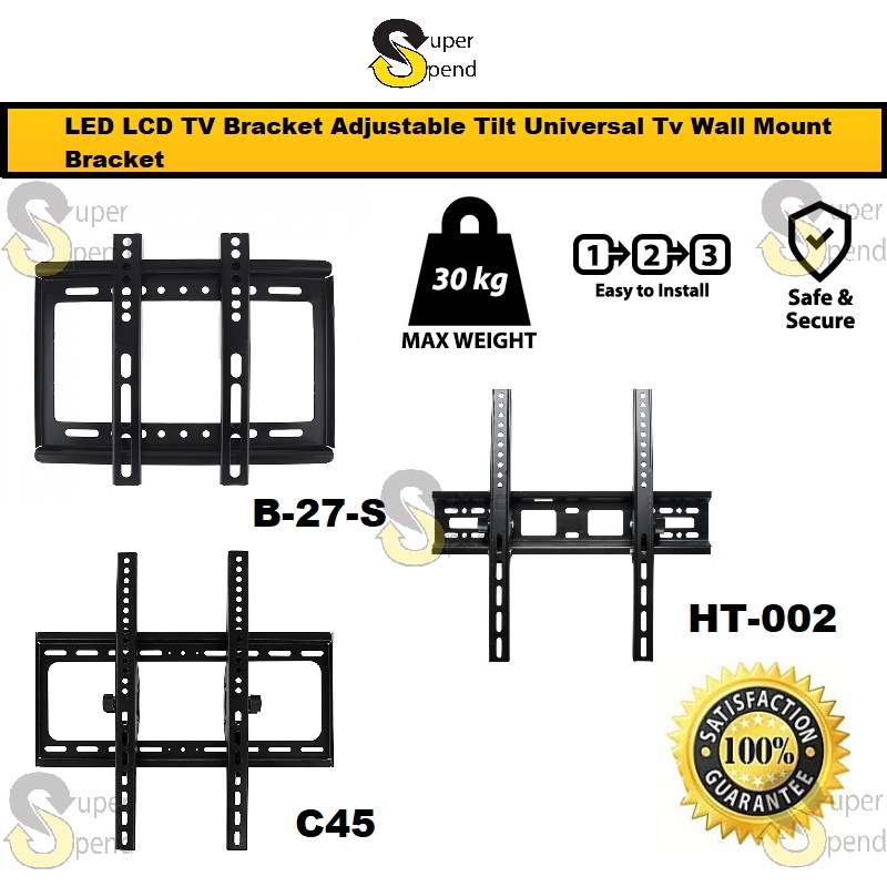 [ 14" - 55" ] LED LCD TV Bracket Adjustable Tilt Universal Tv Wall ...