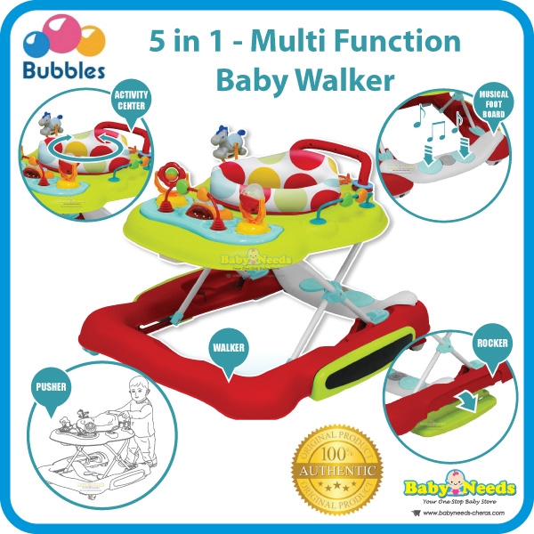 Bubbles 5 in 1 Multi Functional Baby Walker | Shopee Malaysia