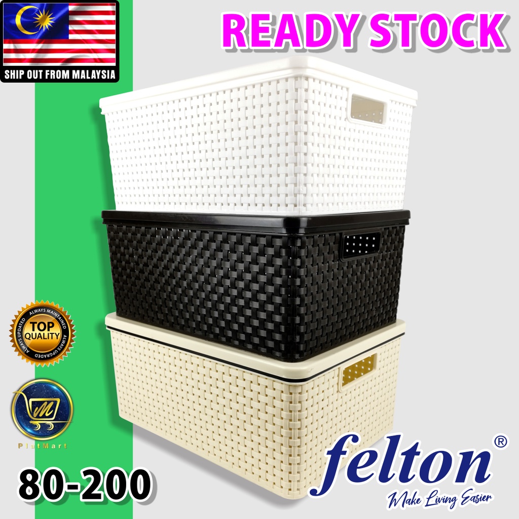 PlatMart - [READY STOCK] FELTON Container with Lid (RANDOM COLOUR) 80 ...