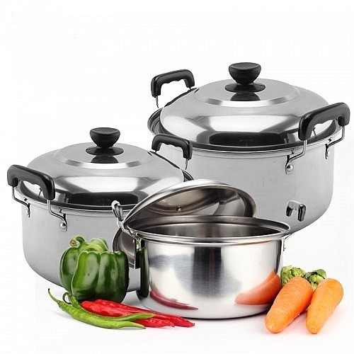 High Quality Stainless Steel Pot / Cooking Pot / Double Handle Pot / 18 ...