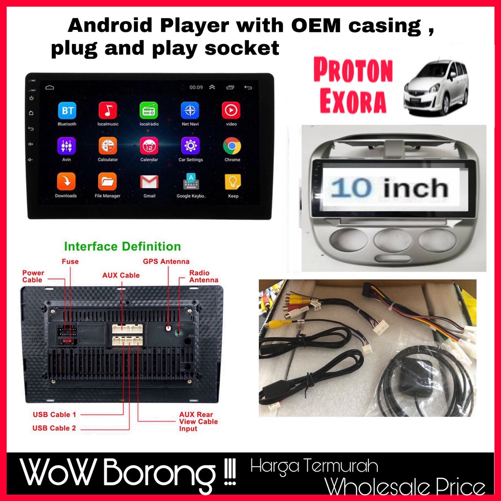 ANDROID PLAYER WITH PROTON EXORA PLAYER CASING , PLUG AND PLAY SOCKET ...