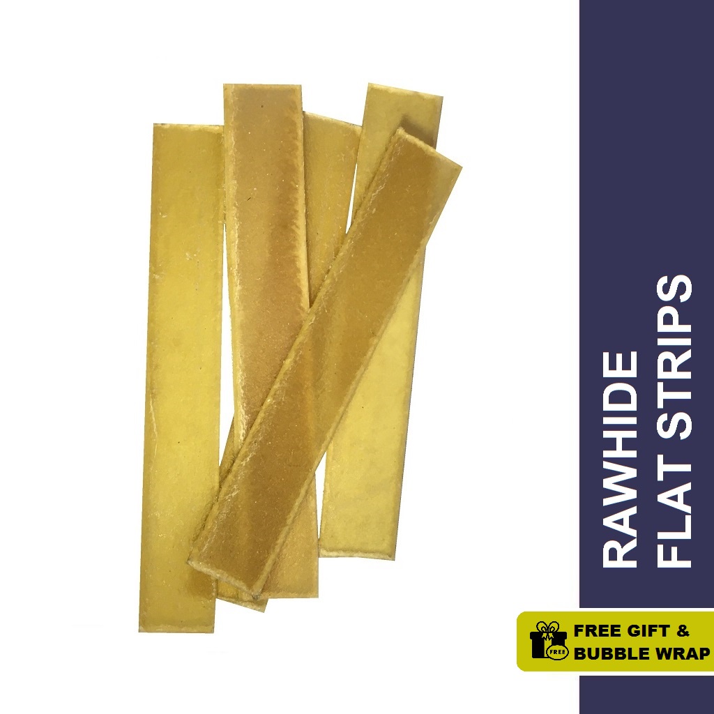 Rawhide Flat Strips Dog Chews (5" X 3/4") | Shopee Malaysia