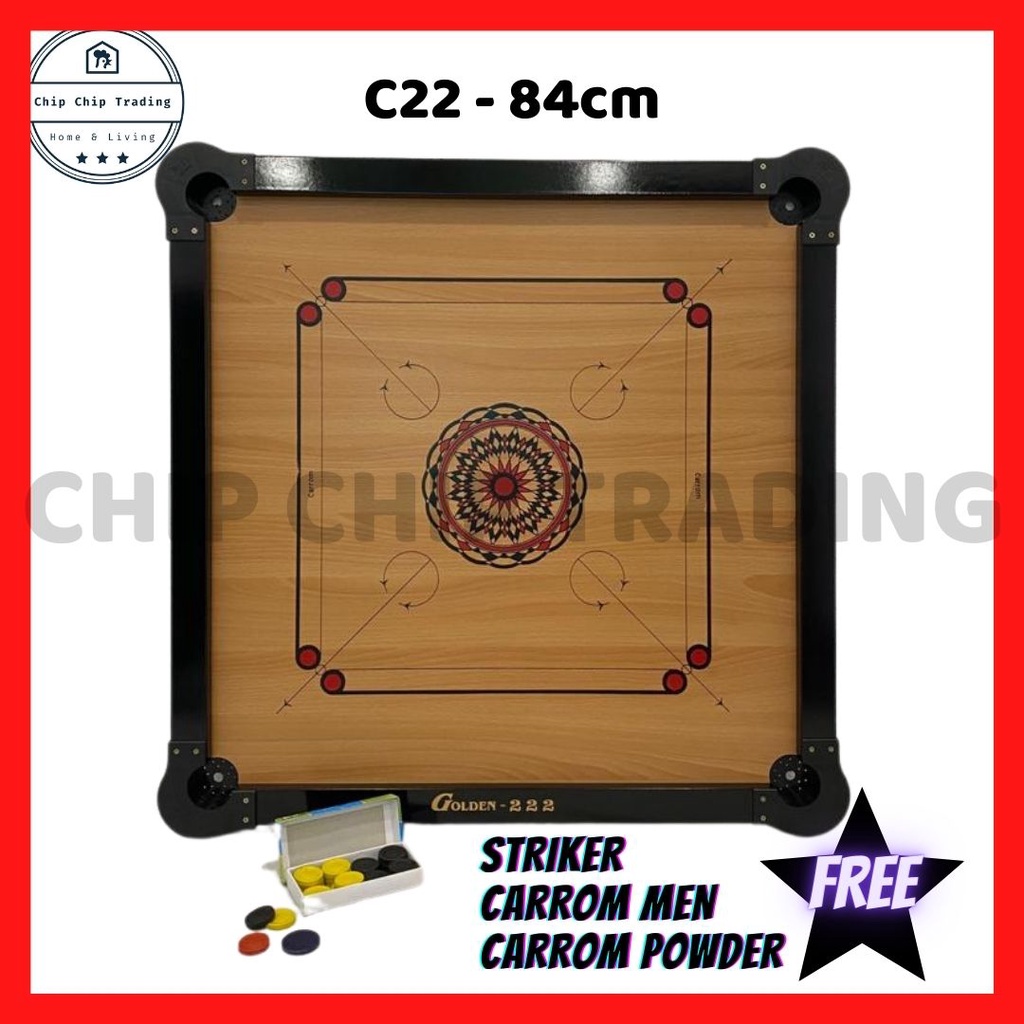 Classic 84cm Wooden Frame Carrom Board *FREE CARROM POWDER &CARROM MEN* | Shopee Malaysia