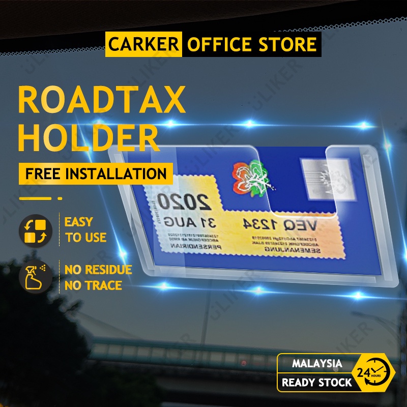 Transparent Roadtax Holder Roadtax Sticker Removable Traceless Car ...