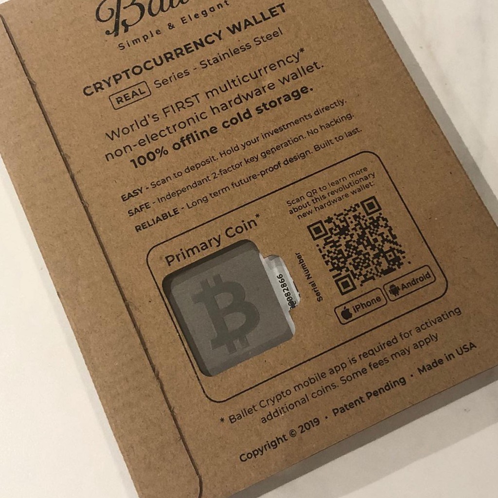 Ballet Crypto (OFFLINE) cold metal wallet - ORIGINAL, IMPORTED (versi ...