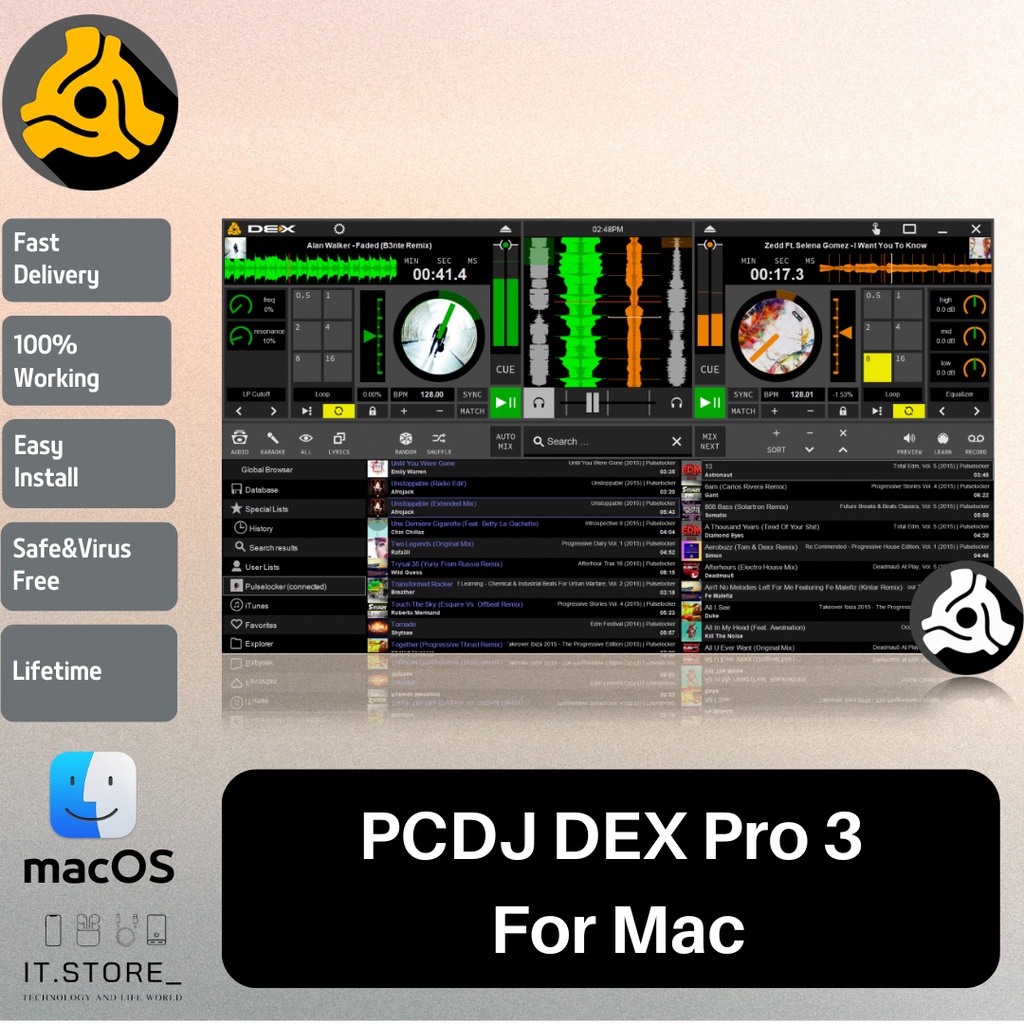 PCDJ DEX Pro 3 Lifetime for Intel and M1 Chip Apple Silicone MacOs ...