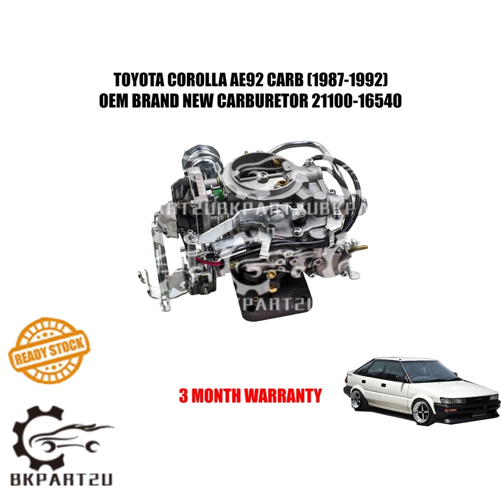 TOYOTA COROLLA AE90 AE92 4A ENGINE CARB (1987-1992) CARBURETOR NEW ...