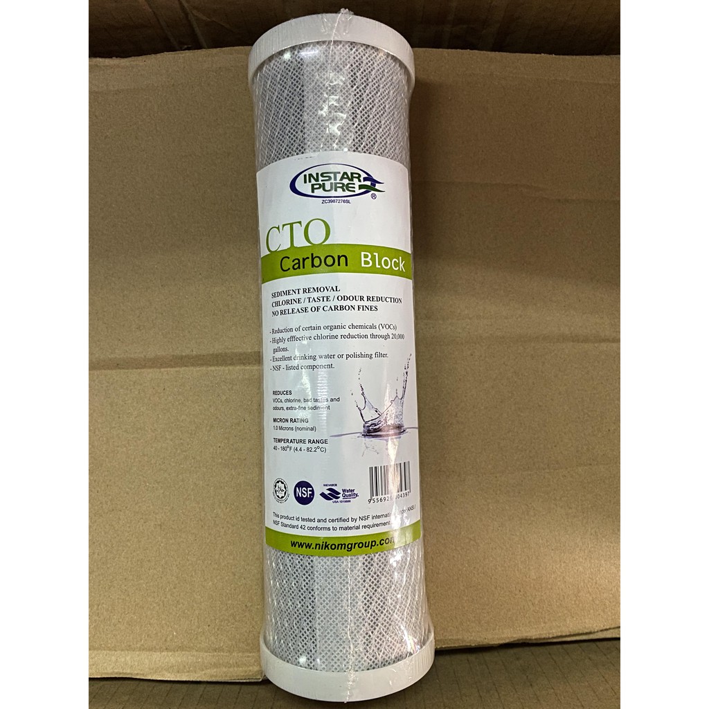 CTO FILTER CATRIDGE CARBON BLOCK Replacement 10 inch Carbon Water ...