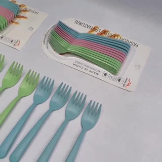 (Ready stock)12pcs Sudu plastik /Garfu plastik Plastic spoon plastic ...
