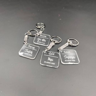 Keychain Engraving Name Custom Made Acrylic For Women Men Diy ...