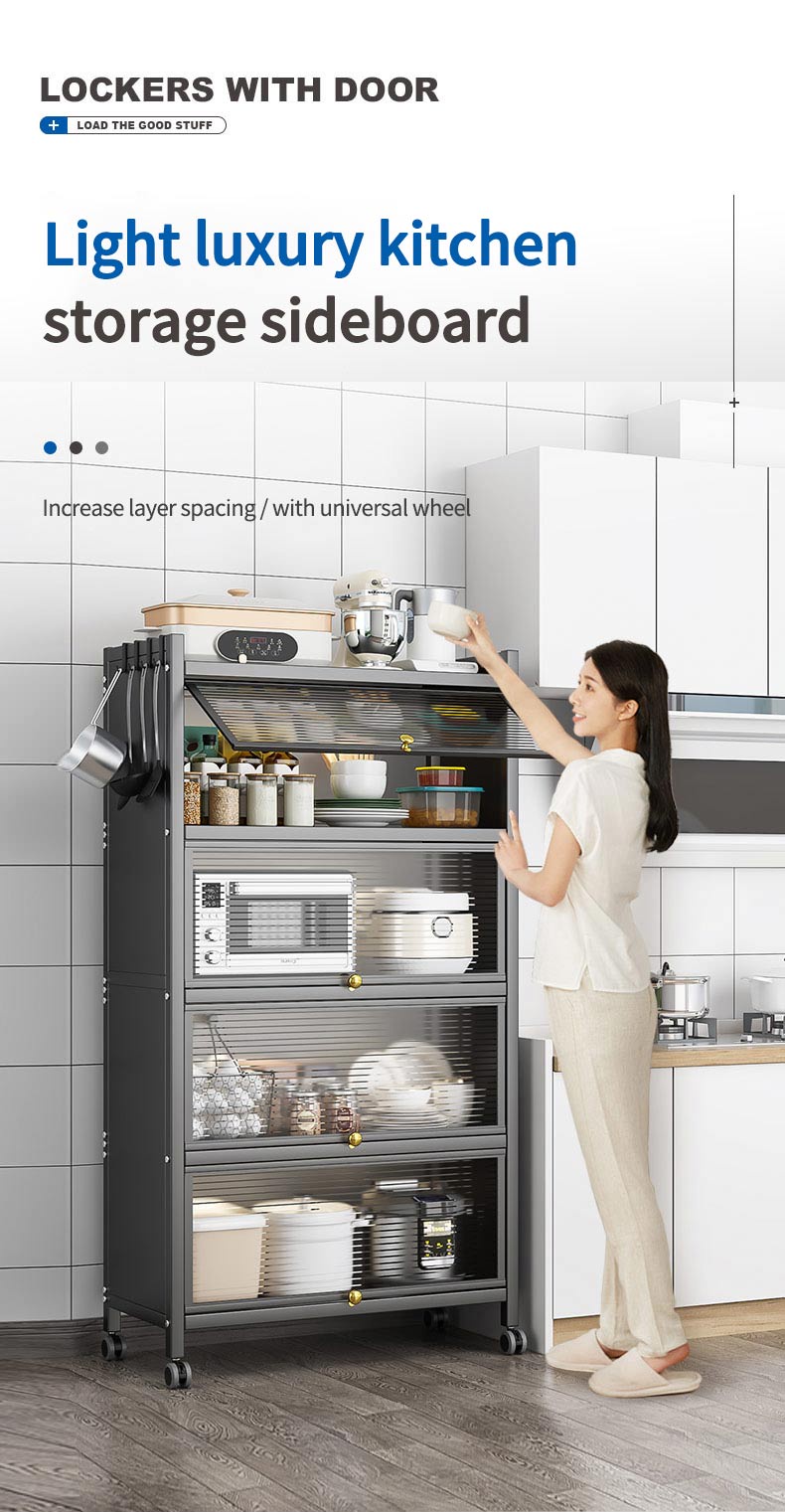 Dapur Kabinet Rak Dapur Kitchen Cabinet Microwave Oven Rack Multi-layer ...