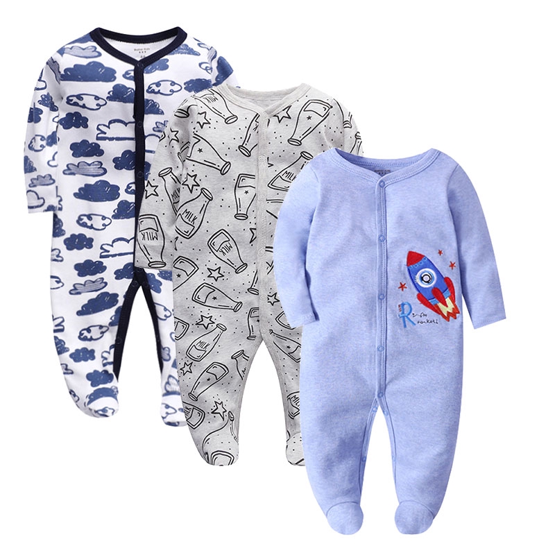 baju baby boy baby clothing girls newborn Romper Footed Sleepsuit ...
