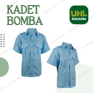 US • FALCON Baju Bomba Biru Kemeja Kadet Bomba Lengan Pendek ...